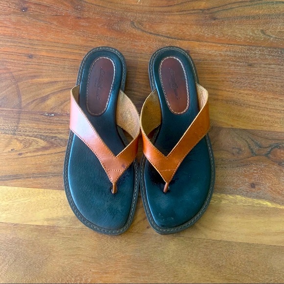 Eddie Bauer | Shoes | Eddie Bauer Leather Flip Flop Sandals | Poshmark